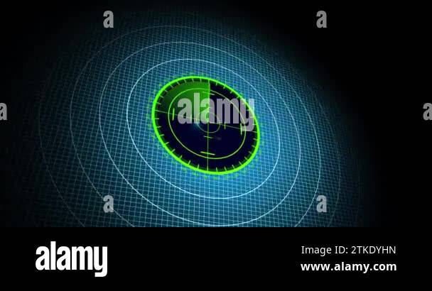 Radar screen concept. Radar scanner search for enemy aircraft and ship ...