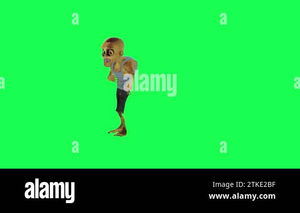Green screen 3D animated zombie dancing hip hop and break dancing from ...