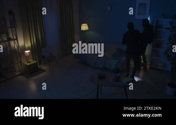 Video of two burglars going around the apartment, stealing valuables ...