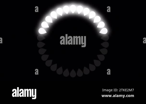 Loading Circle Video with Glow. Loading Animation on Transparent ...