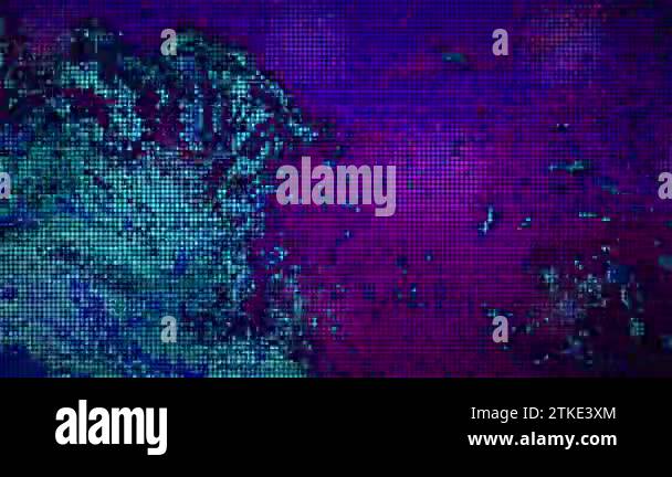 Transforming screen noise vhs computer error imitation, neon sci-fi ...