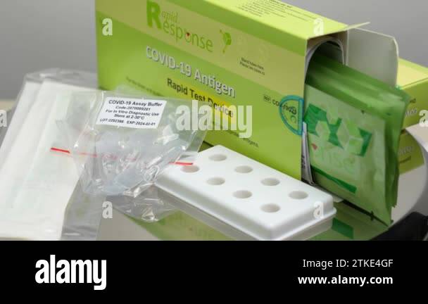 Toronto, Ontario, Canada - December 26, 2022: Covid 19 Rapid test kit ...