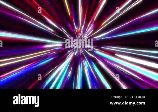 Cosmic trip to infinity. Psychedelic abstract tunnel, ultraviolet ...