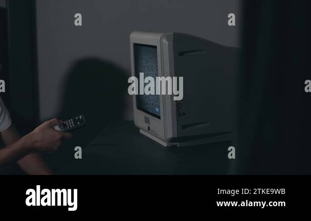 Broken Television or TV Propaganda. Mind Control - Zombified Man in ...