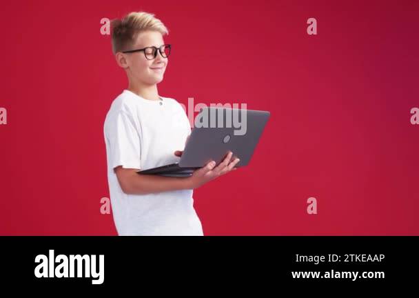 Kid typing laptop Stock Videos & Footage - HD and 4K Video Clips - Alamy
