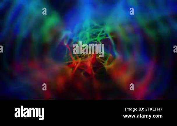 Colorful rotating strand background animation. 2D graphic vfx rendering ...