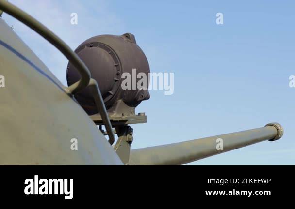 Tower of an armored personnel carrier or tank. Heavy weapons of war ...