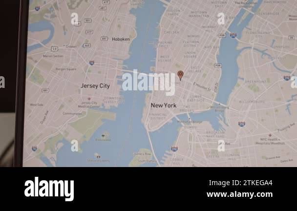 Simulation of nuclear bomb explosion radius over New York. Nuclear war ...