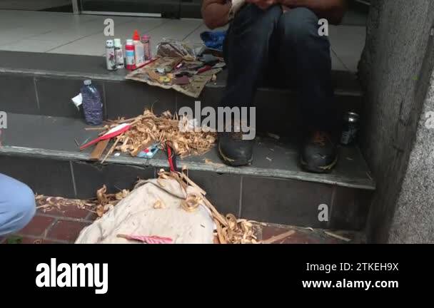 on the street man with beard of Indian appearance first people of ...
