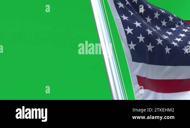 The national flag of the United States moving from right to left ...