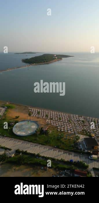 Drone footage at Urla Izmir Province, Turkey. Known as Quarantine ...