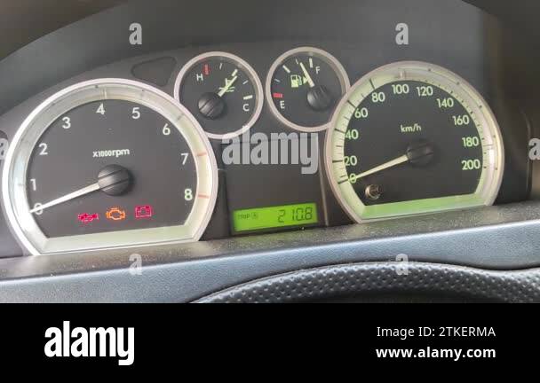 retro devices in cars. analog automobile devices. analog speedometer ...