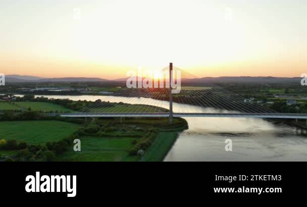 Aerial. The massive bridge. Thomas Francis Meagher Bridge. County ...