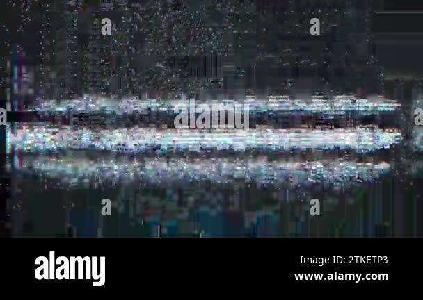Analog Static Noise texture overlay. TV switch off. Horizontal stripes offset . No signal white ...