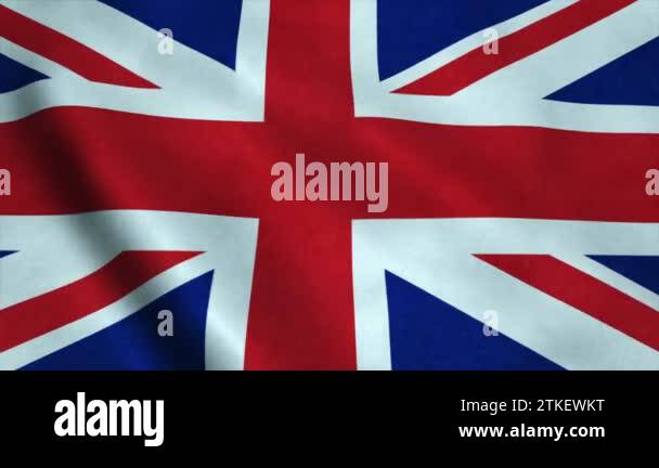 Realistic Ultra-HD flag of the United Kingdom waving in the wind ...