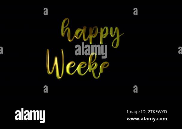 Happy Weekend Gold Handwriting Text Animation. Add Luxury to ...