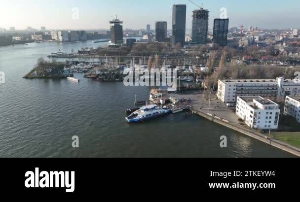 Amsterdam, 13th of February 2023, The Netherlands. Awe-inspiring aerial ...