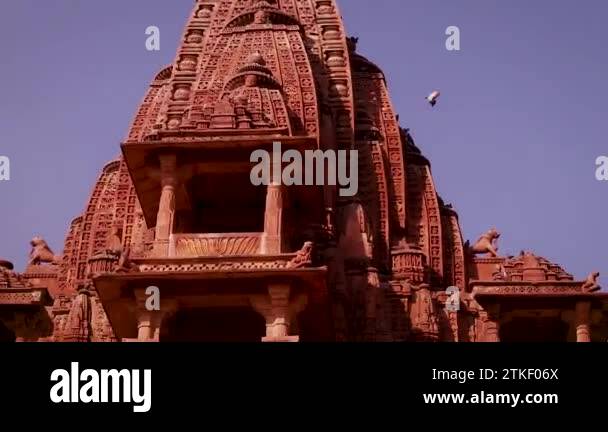 ancient hindu temple top architecture from different angle at day Stock ...