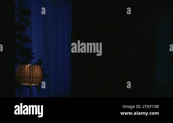 Horror movie scene in the apartment creative concept. Closeup shot of ...