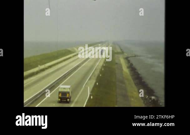 Amsterdam, Netherlands june 1980: Tourists visit the sea in Holland ...
