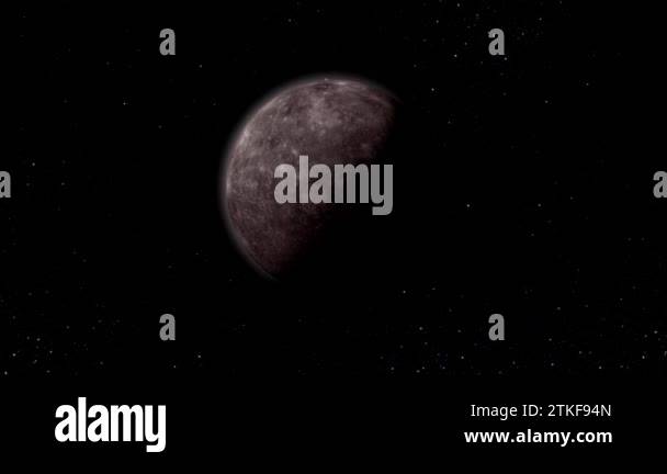 Animated Planet Mercury with colorful galaxy. 3d Mercury planet on ...