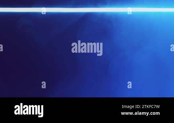 Defocused laser beam. Neon haze. Fluorescent rays. Blur blue color ...