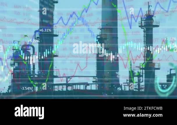 Animation of multiple graphs with changing numbers and trading board ...