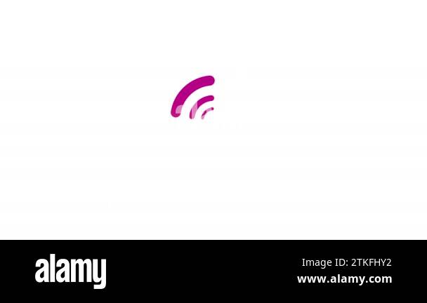 Magenta multiple loading circles rotating synchronously, 4k animation ...