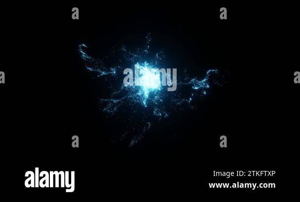 Neon particles in motion isolated on transparent background. Perfect ...