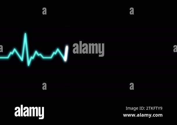 Heartbeat monitor EKG line monitor shows heartthrob, Seamlessly loop ...