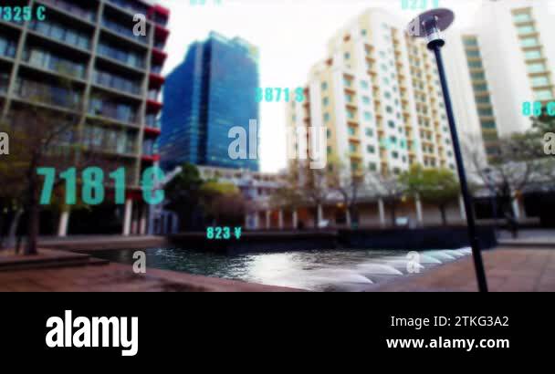 Animation of changing numbers and currency symbols, time lapse of ...