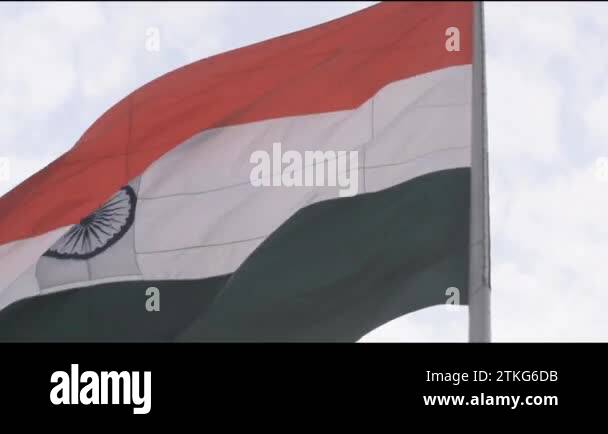 Time-lapse of India flag flying high at Connaught Place with pride in ...