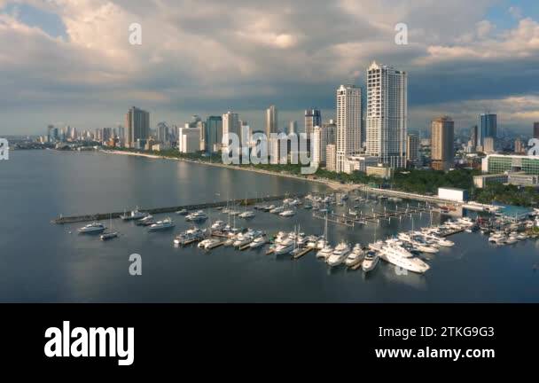 Cityscape of Manila. It is the capital of the Philippines, is a densely ...