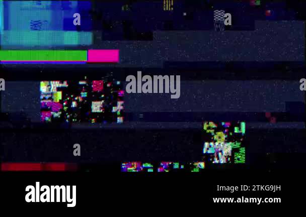 Glitch Error Noise texture overlay. No signal artifacts. VHS Glitch. Bad TV signal. Glitch ...