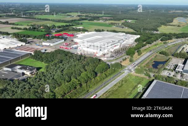 Tilburg, 6th of September, 2023, The Netherlands. Aerial drone view of ...