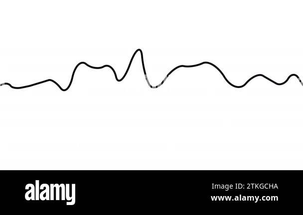 Motion graphics drawing of an Audio Wave, heartbeat or sound wave. 2d ...
