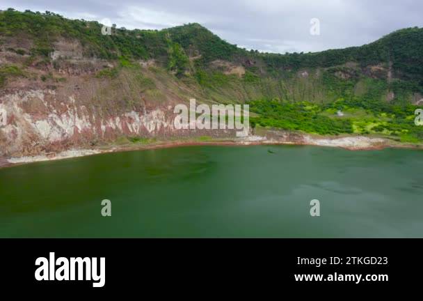 Taal is an active volcano with crater lake in the Philippines, a ...