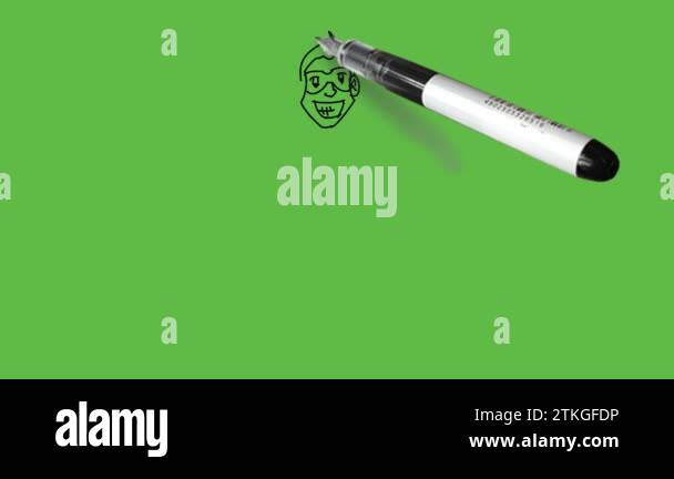 Draw young body builder man stand fold left arm from elbow with index ...