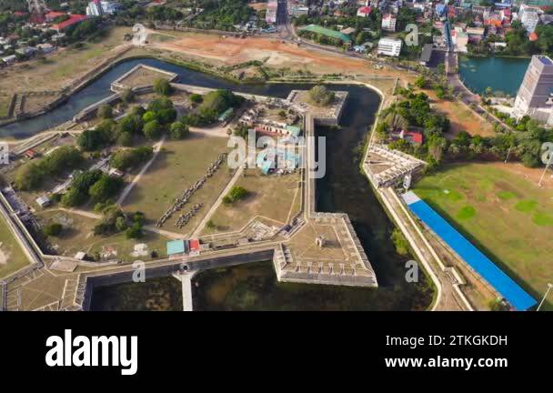 Aerial view of Jaffna Dutch the second biggest Dutch fort built in Sri ...