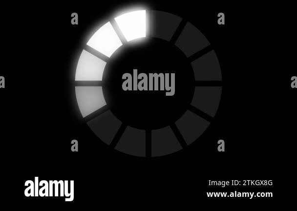 Loading Circle Video with Glow. Loading Animation on Transparent ...