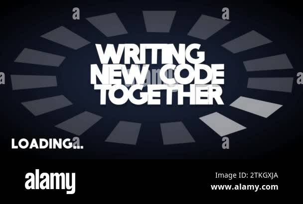 Writing New Code Together text with Loading, Downloading, Uploading Bar ... Writing New Code Together text with Loading, Downloading, Uploading Bar ...