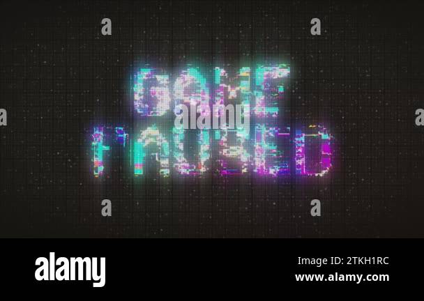 Retro GAME PAUSED text on old tv vhs glitch noise screen Stock Video ...