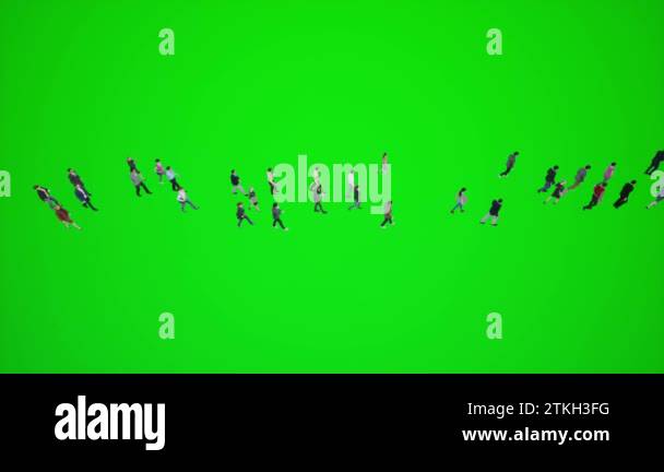 3D animation of crowds of people walking in the city to visualize the ...