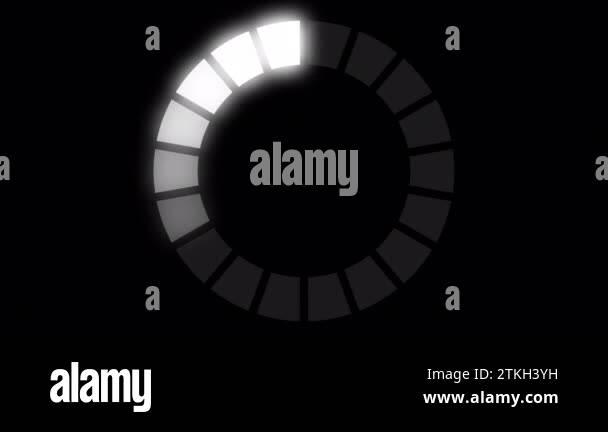 Loading Circle Video with Glow. Loading Animation on Transparent ...