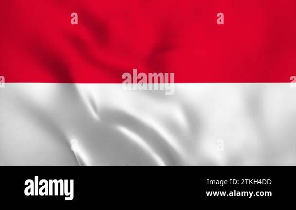 Indonesia flag waving motion, Indonesia flag with fluttering effect of ...