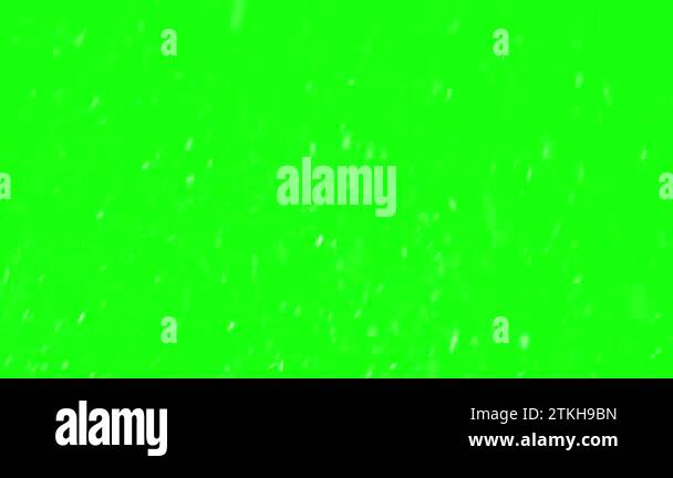 Snow It Snows Snowing Christmas Background Green Screen in cold winter ...