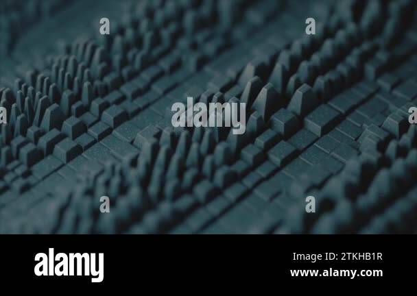 A living moving gray surface changes shape. Transformation. Shadow ...