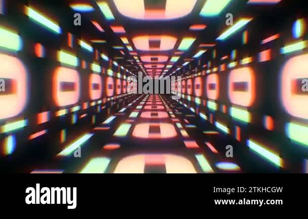 Retro game style infinite tunnel seamless loop animation 4k Stock Video ...