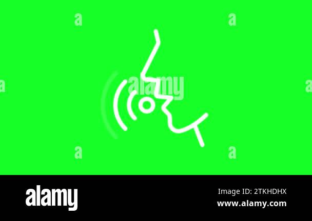 Animated voice white line icon. Voice recognition technology. Loop HD ...
