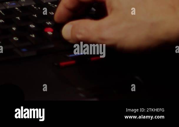 Close up video recording of laptop, notebook,mobile computer or desktop ...